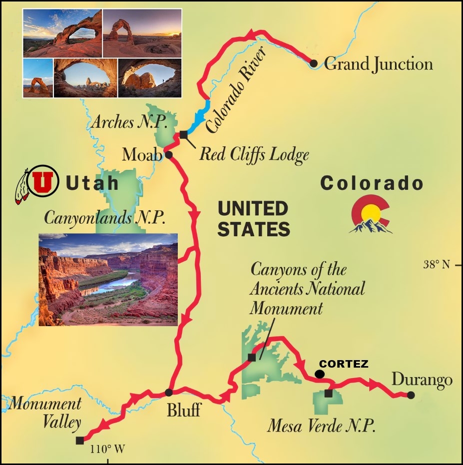 7/05/2024 : Cortez (Colorado) - Moab (Utah) - Les Voyages de Myriam et Luc